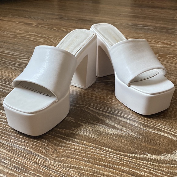 Shoes | White 9s Inspired Platform Mule | Poshmark